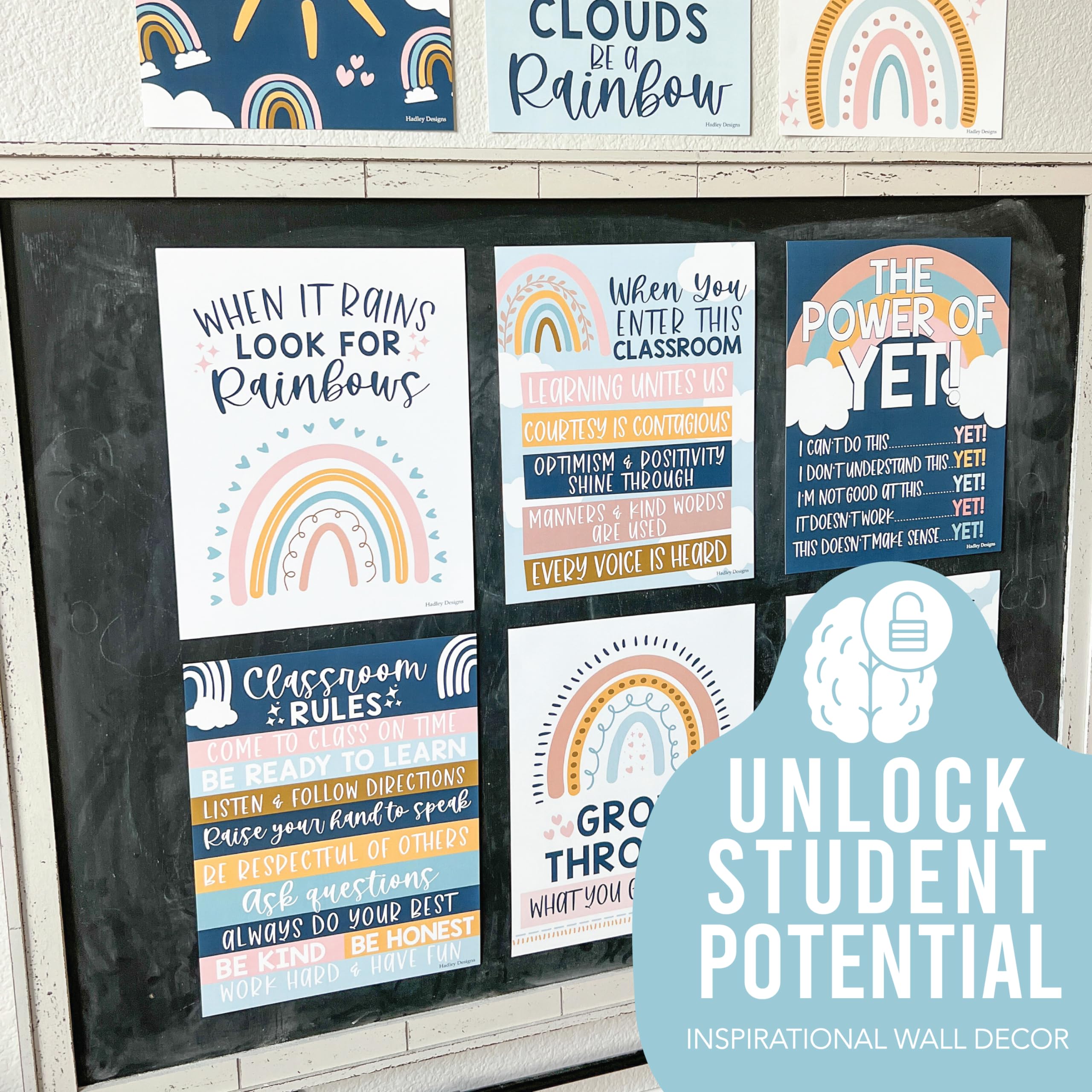 Mua Hadley Designs Motivational Posters for Classroom - 9 Growth ...