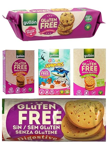 Gluten Free Biscuit Selection Pack 5 Bundle Gullon Plain, Chocolate ...