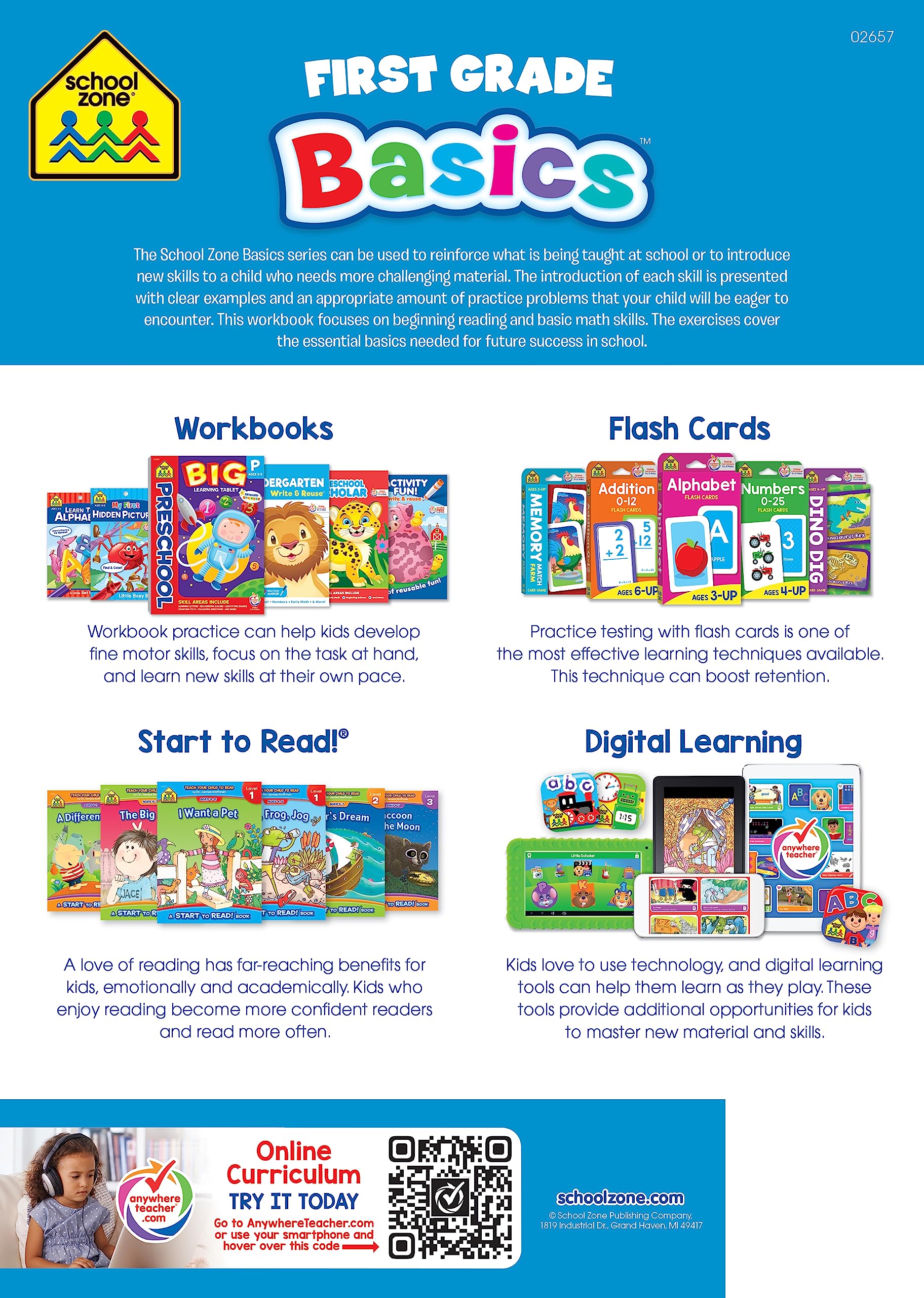 Mua School Zone - First Grade Basics Workbook - 96 Pages, Ages 5 and Up ...