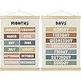 Amazon.com: BCUANGD Classroom Wall Decor - Days of the Week Months of ...
