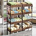 Amazon.com: Tribesigns 4-Tier Retail Display Rack Set of 2, Heavy-Duty ...