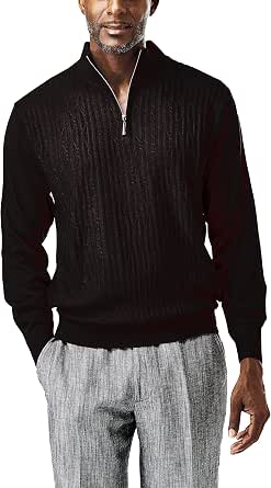 STACY ADAMS Men's Sweater, Solid Cable Knit Twist at Amazon Men’s ...