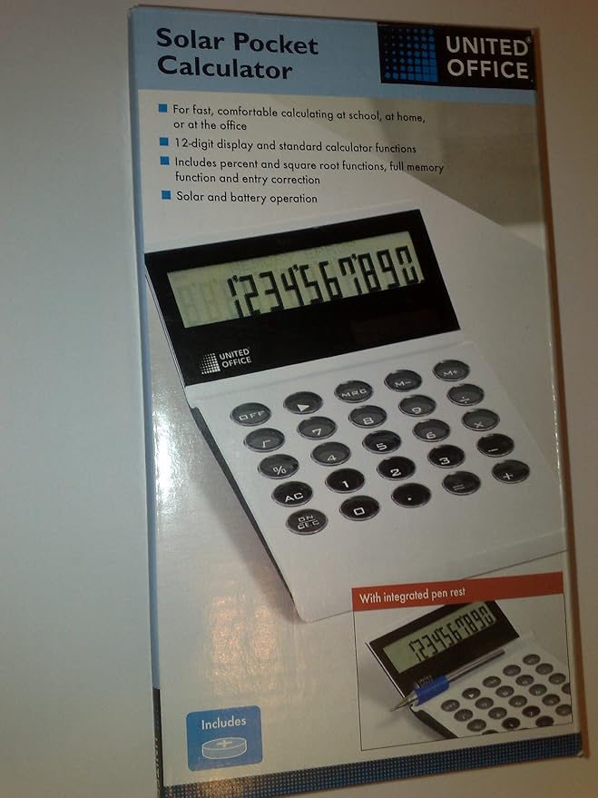 Solar Pocket Calculator: Amazon.co.uk: Office Products