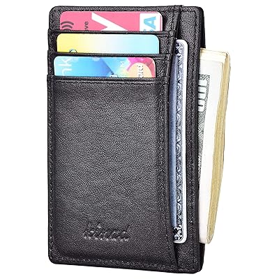 Buy Kinzd Slim Wallet RFID Front Pocket Minimalist Leather Wallet thin ...