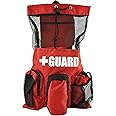 Amazon.com | BLARIX Lifeguard Mesh Drawstring Backpack Bag (Red ...