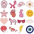 Amazon.com: Kirako 16Pcs Pink Preppy Iron on Patches Western Cowgirl ...