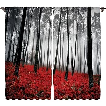 Amazon.com: Ambesonne Dandelion Curtains, Watercolor Abstract Floral ...