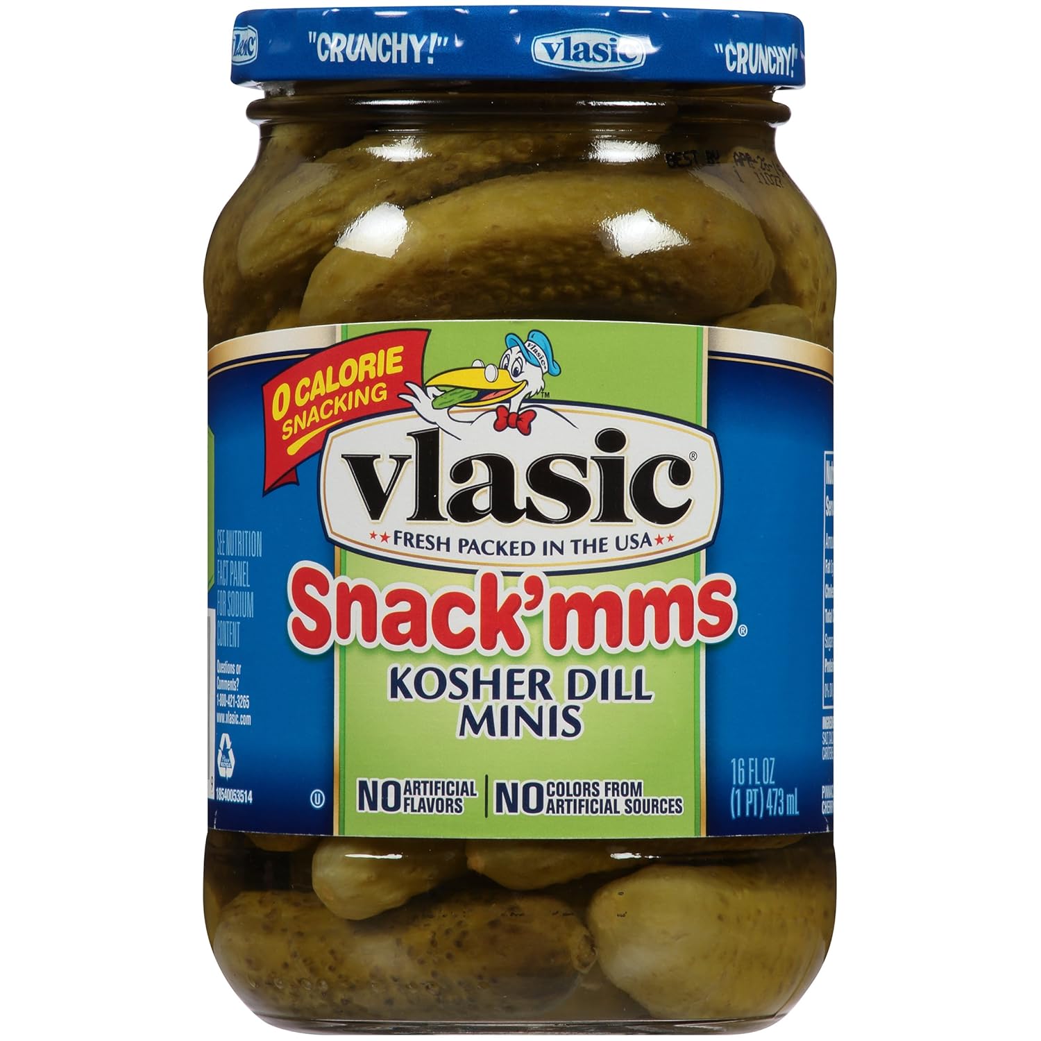 Amazon.com : Vlasic Snack'mms Pickles, Spicy Minis, 16 Ounce (Pack of 6 ...