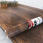 Amazon.com: VEELIKE 32''x118'' Dark Brown Butcher Block Contact Paper ...