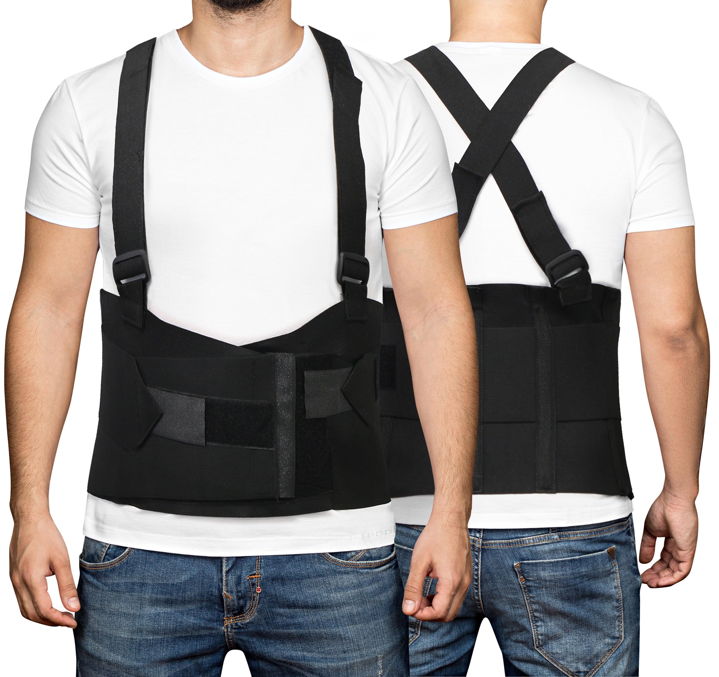 DMI Deluxe Work Belt Back Support Brace Lumbar Support with Adjustable ...