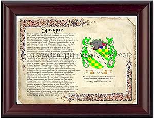 Amazon.com: Sprague Coat of Arms/ Family Crest on Fine Paper and Family ...