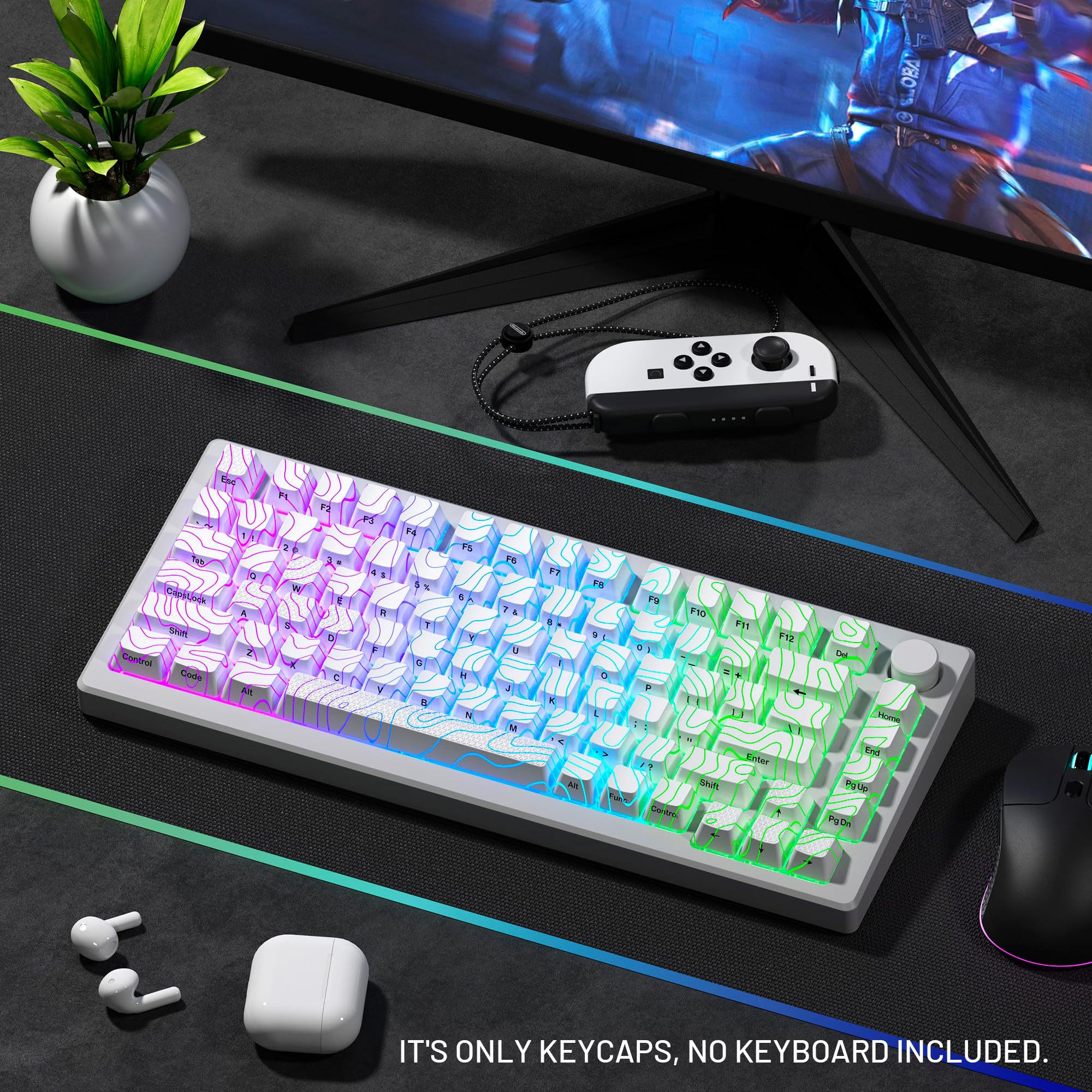 Mua HITIME XVX Shine Through Keycaps with IMD Tech, Custom Keycaps 60 75 100 Percent, White ...
