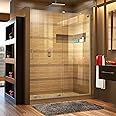 DreamLine Mirage-X 56-60 in. W x 72 in. H Frameless Sliding Shower Door in Brushed Nickel; Right ...