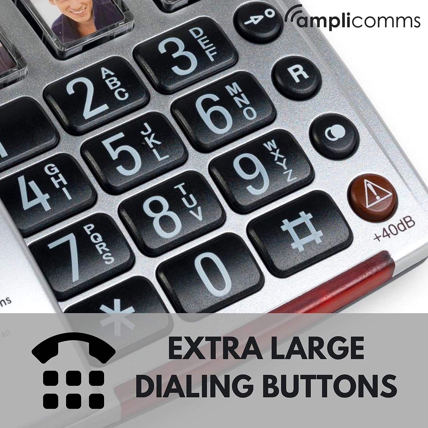 Amplicomms BigTel 40 PLUS – Big Button Phone for Elderly – Loud Phones ...