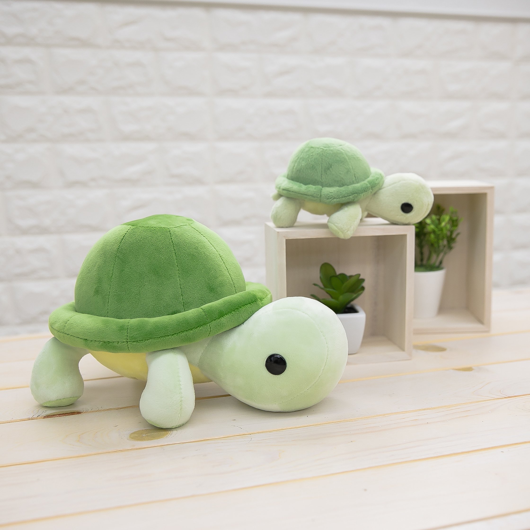 Bellzi Green Turtle Stuffed Animal Plush Toy - Adorable Tortoise ...