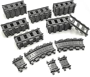 Amazon.com: ZHX City Train Tracks Accessories Straight and Flexible ...