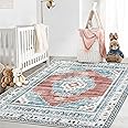 Amazon.com: Boho Area Rug 4x6 Rug: Washable Non-Slip Rugs Chenille ...