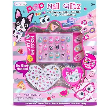 Amazon.com: Hot Focus 77+ Rainbow Unicorn Glow in the Dark Kids Nail ...