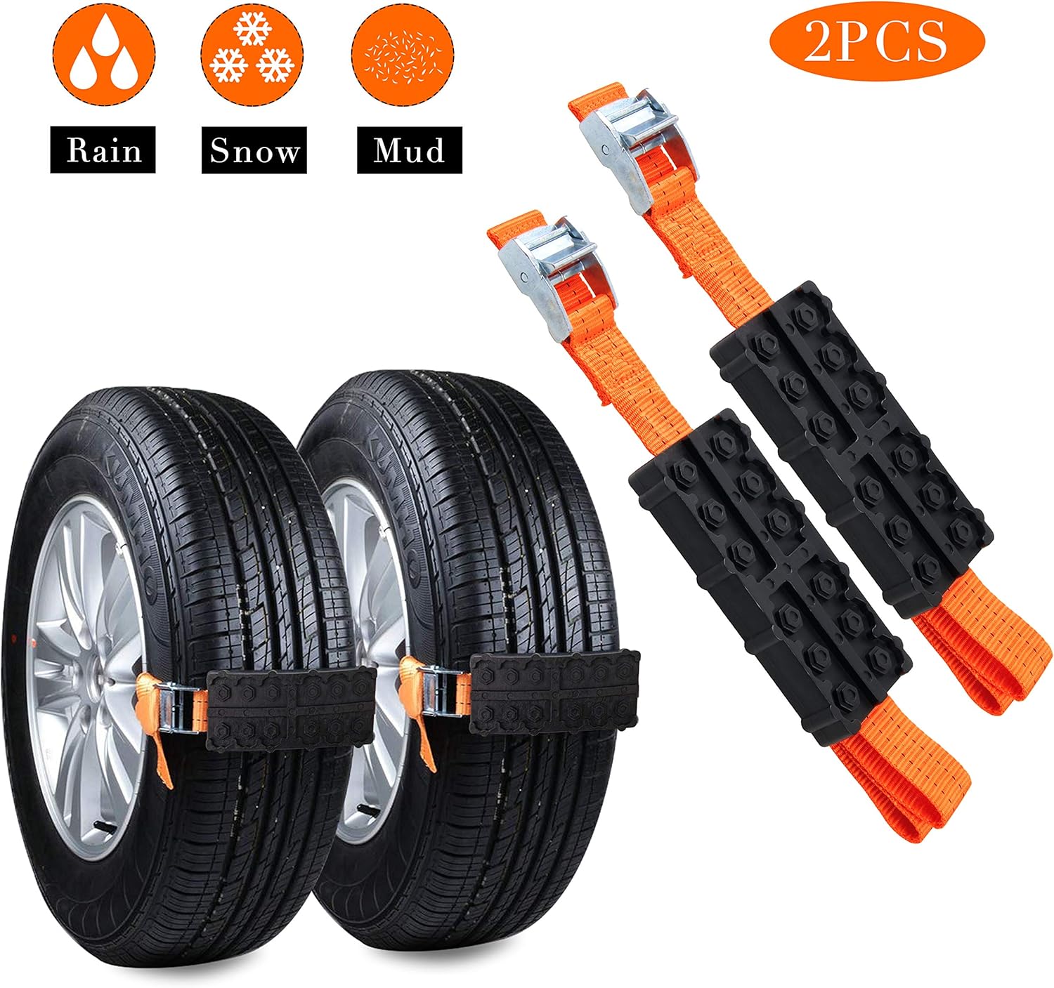 Anti-Skid Tire Chain Emergency Anti-Skid Tire Blocks High Strength Snow ...