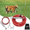 Amazon.com : Luffwell 100FT Dog Run with 15FT Tie Out Cable, Heavy Duty ...