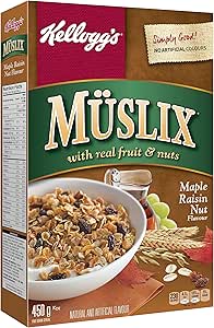 Kellogg's Muslix Maple Raisin Nut Flavour Cereal 450g: Amazon.ca: Grocery