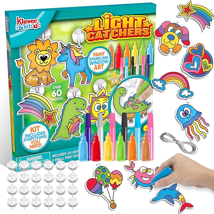 Buy Klever Kits 24PCS Window Art Suncatcher Paint Kit, Create Your Own ...