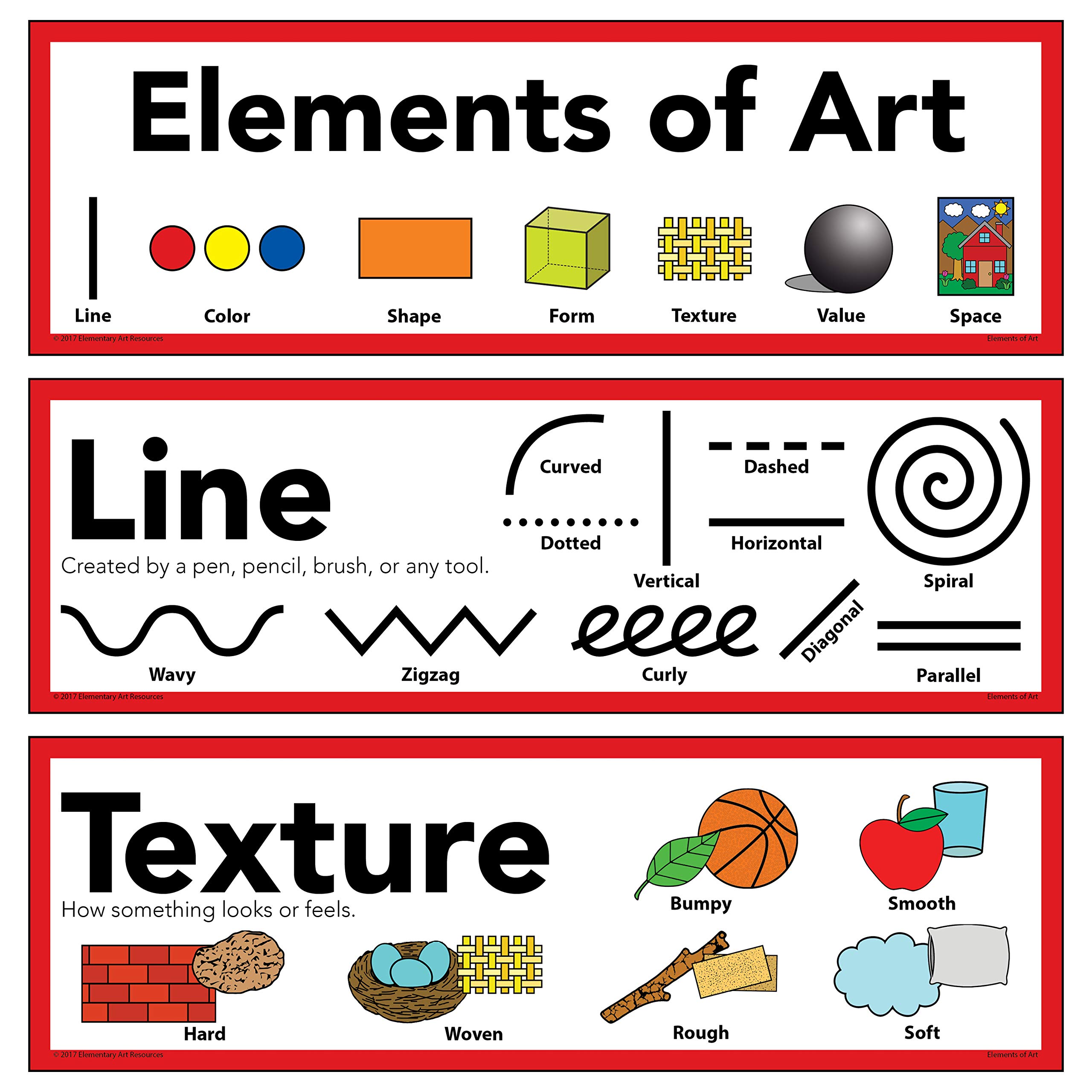 Mua Elements of Art & Principles of Design Art Poster 5" X 16" (Set of ...