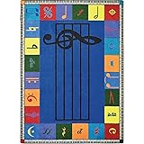Amazon.com: Joy Carpets Note Worthy Preschool Rug, Multi, 7'8" x 10'9 ...