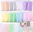 Amazon.com: Slime Foam Beads Floam Balls – 18 Pack Pastel Microfoam ...