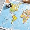 Laminated World Map - 17" x 22" - Map of the World - 2025 Updated ...