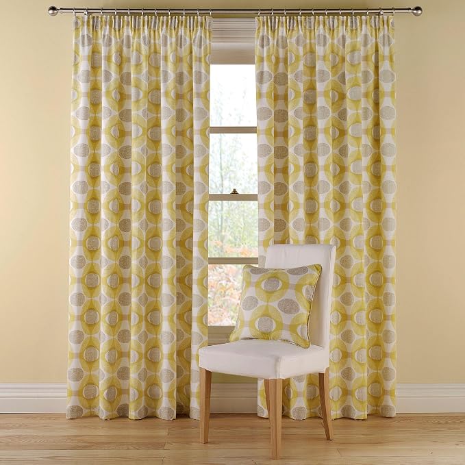 Pair of Montgomery Olympic Curtains - size: 116 x 137cm - colour ...