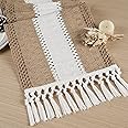 Amazon.com: FEXIA Boho Table Runner for Home Decor with Tassels 72 Inches Long Farmhouse Rustic ...