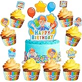 Amazon.com: Treasured Gifted Officially Licensed Blippi Cupcake Toppers ...