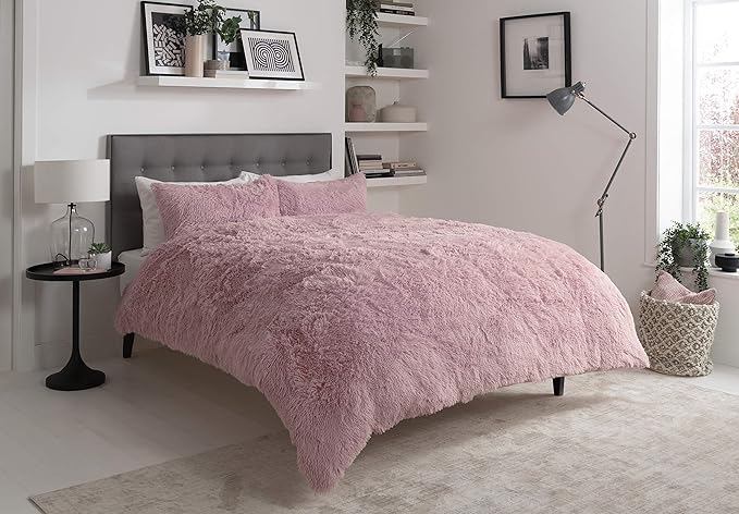 CT Hug and Snug Luxury Fluffy Fur Fleece Duvet Cover Sets Super Soft Warm Cosy Bedding Sets ...