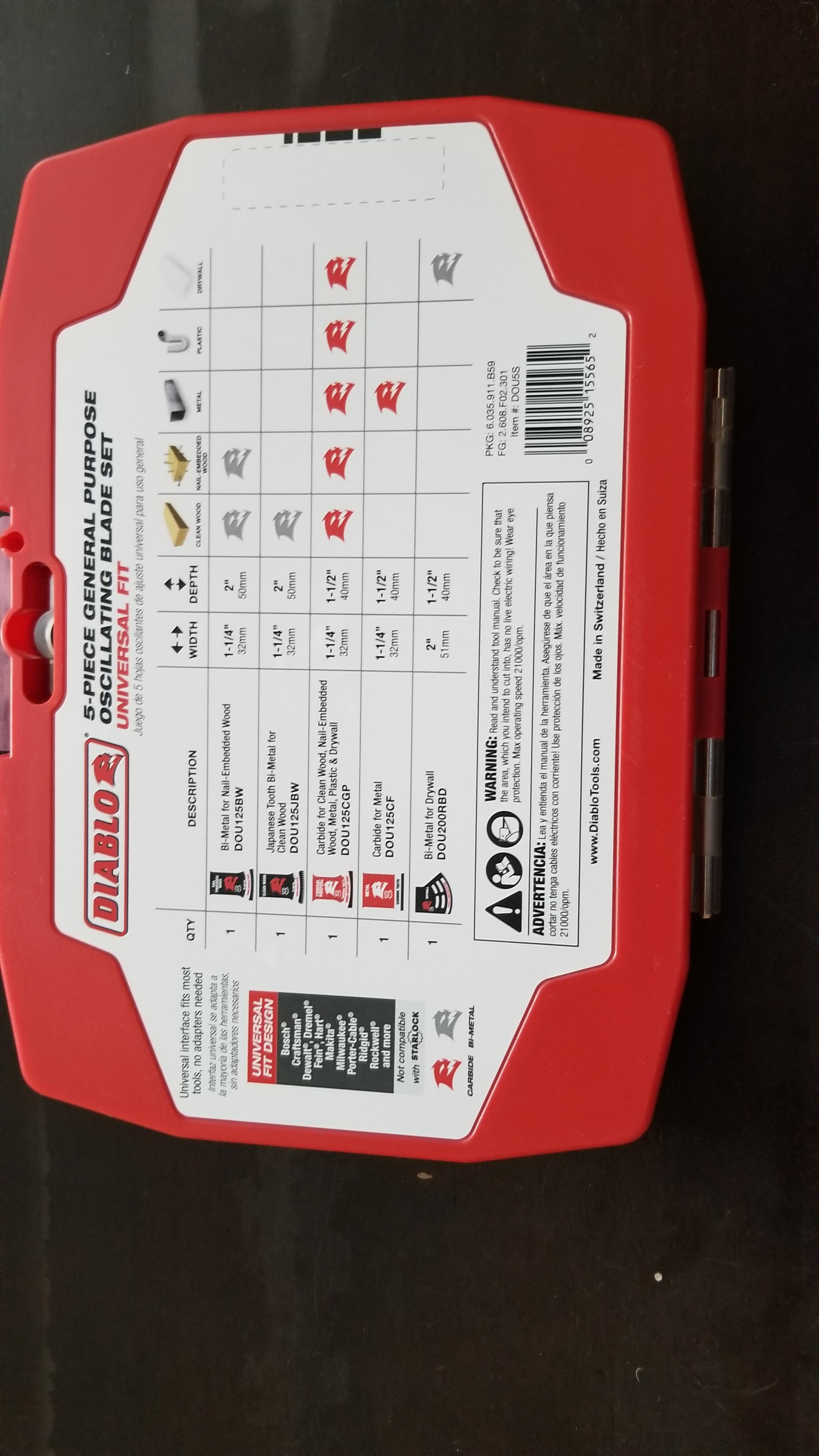 $11/mo - Finance Diablo DOU5S 5 pc Universal Fit General Purpose ...