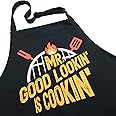 Amazon.com: FixGrub Mr Good Lookin is Cookin BBQ Apron, Cooking Apron ...