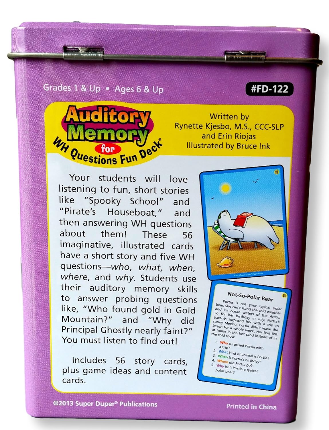 Superduper Auditory Memory for WH Questions Fun Deck Super Duper ...