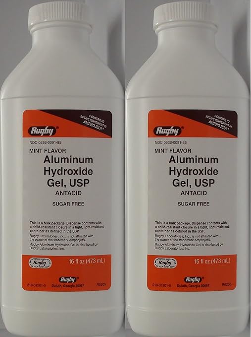 Amazon.com: Aluminum Hydro Gel, USP 320mg/5mL 473mL per Bottle Generic ...