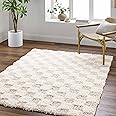 Amazon.com: Hauteloom Etiler Checkered Shag Area Rug - Checkboard ...
