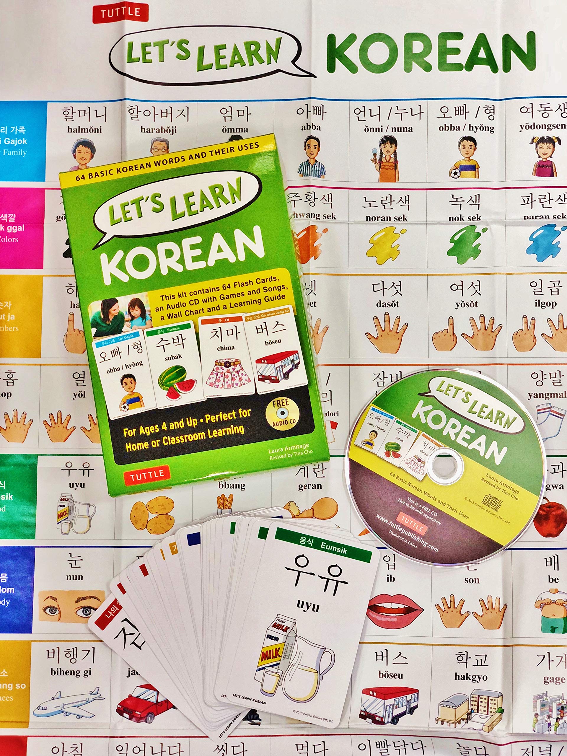 Mua Let's Learn Korean Kit: 64 Basic Korean Words and Their Uses (Flash Cards, Free Online Audio ...