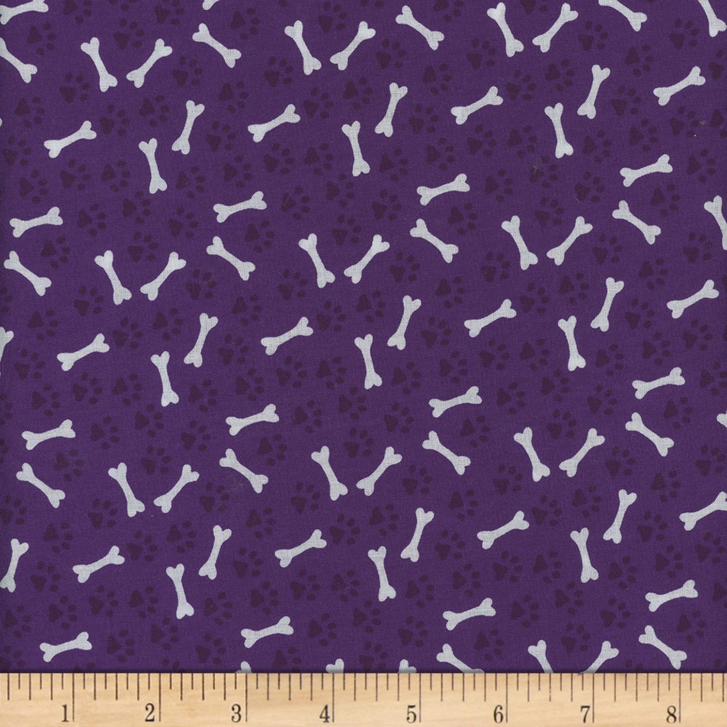 Amazon.com: Mook Fabrics Doggie Bones Fabric, Purple, Fabric By The Yard