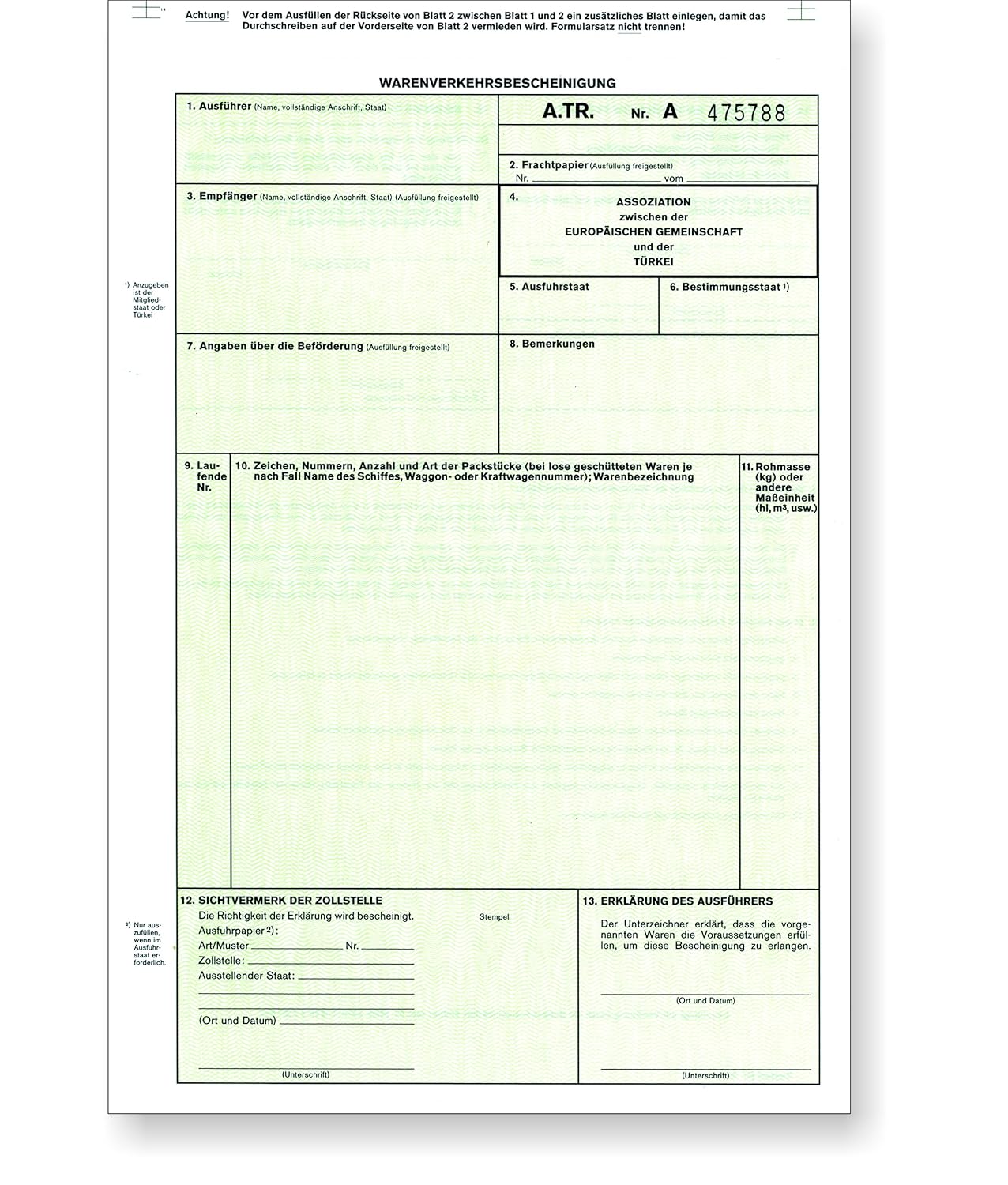 50 x A.TR. ATR movement / 2-Part Carbonless as Trennsatz: Amazon.co.uk ...