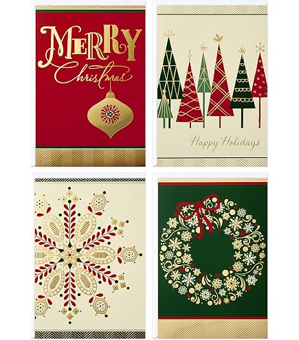 Unique Holiday Card Designs Bliss Collections - 25 Pack 4x6 Folded ...