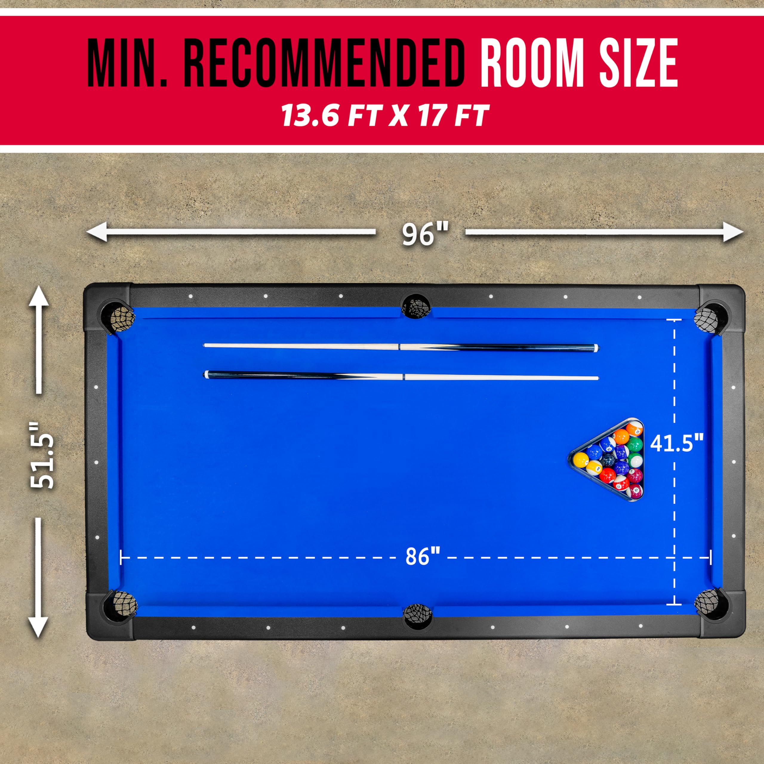 Mua GoSports 6, 7, or 8 ft Billiards Tables - No Assembly, Choose Your ...