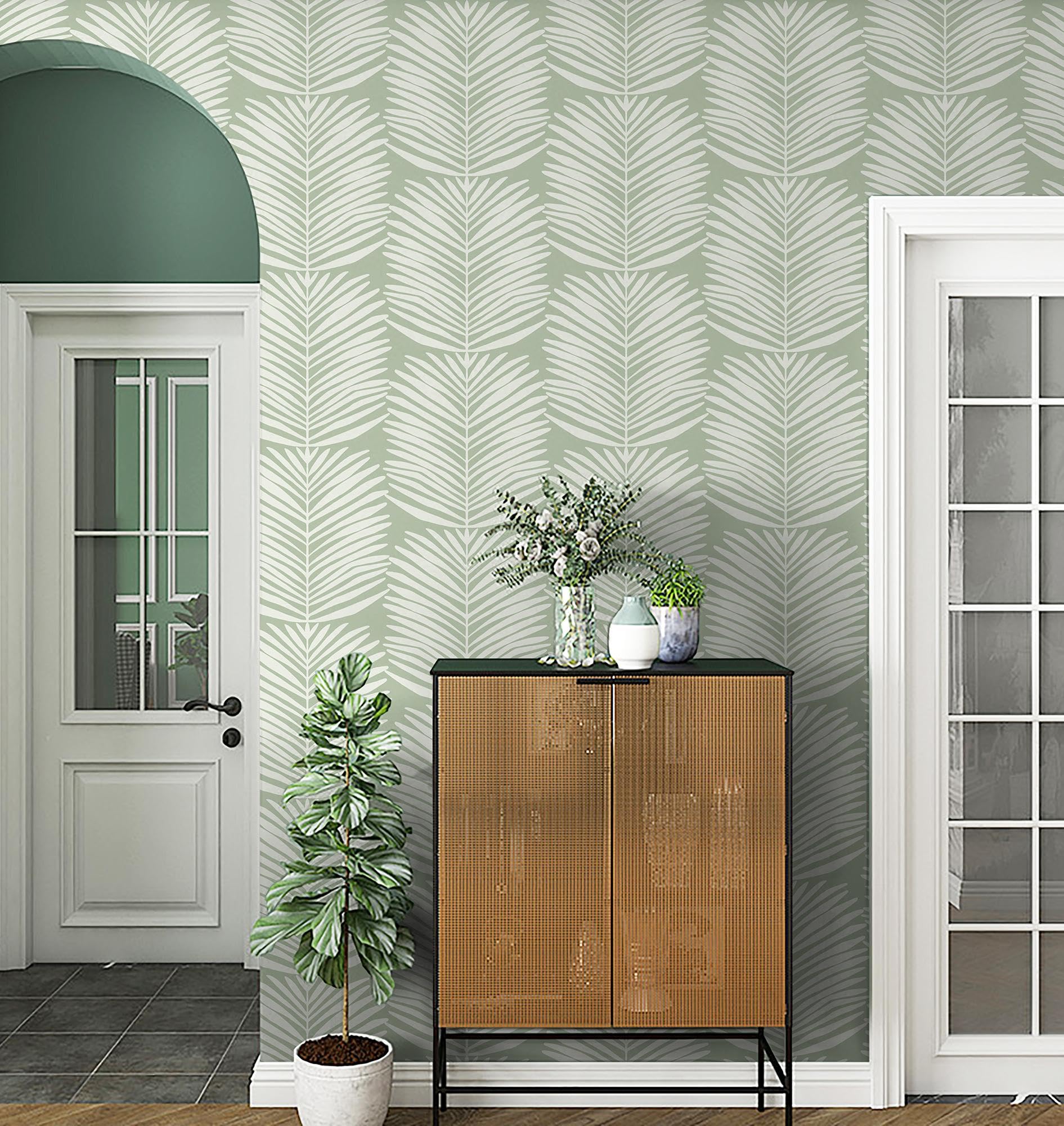 Peel And Stick Wallpaper Leaf Contact Paper For Cabinets And Drawers ...