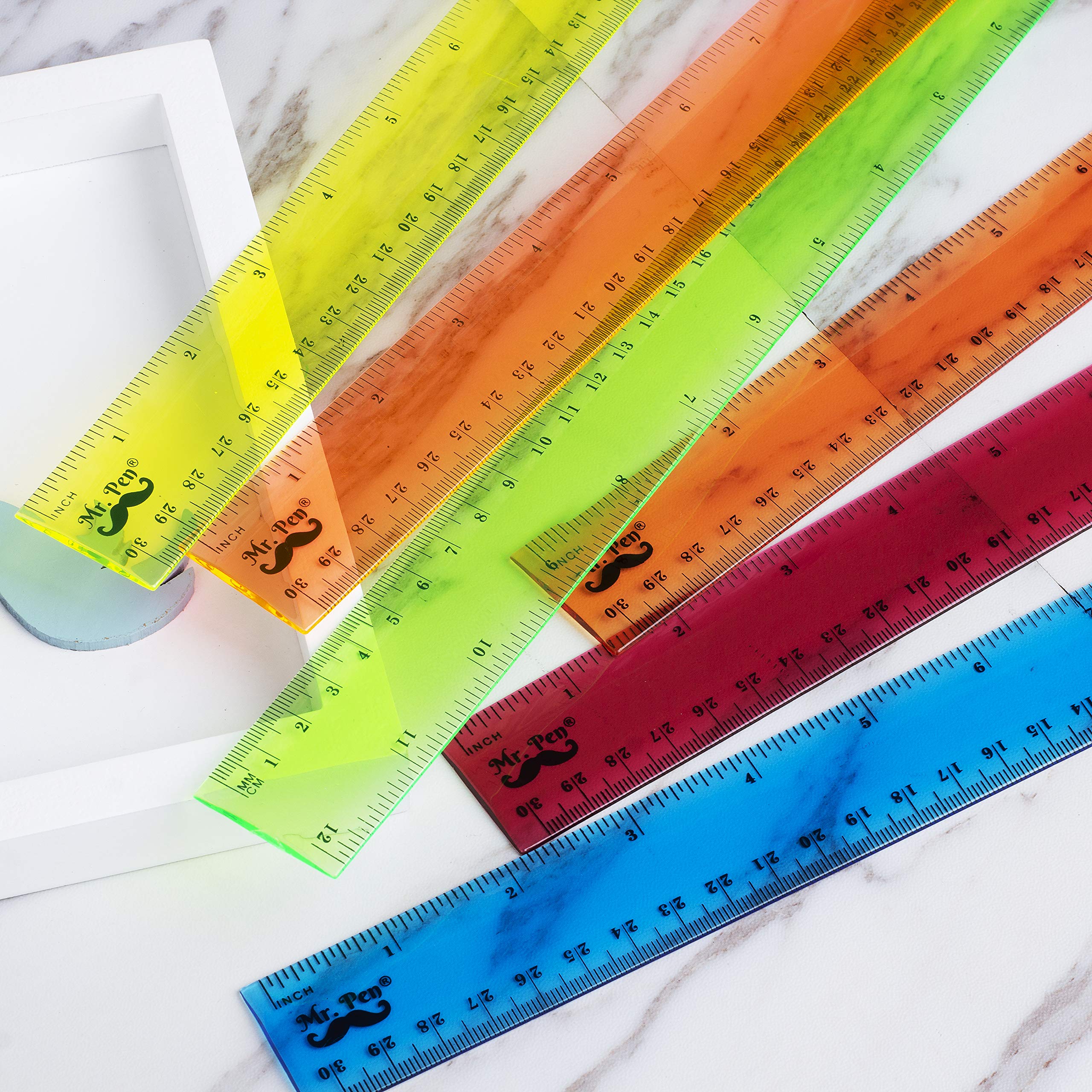 Mua Mr. Pen- Plastic Rulers, 12 Inch, 6 Pack, Assorted Colors, Scratch ...