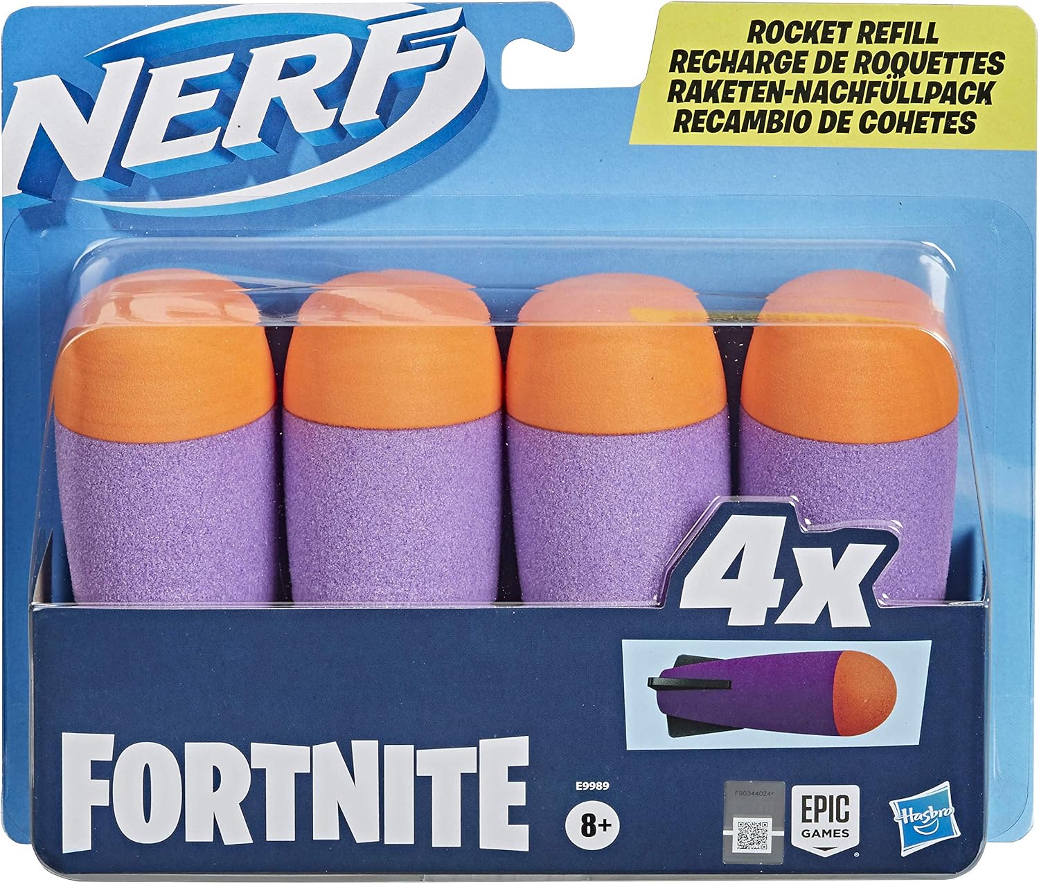 Nerf Fortnite Rocket Refill – Includes 4 Official Nerf Foam Rockets ...
