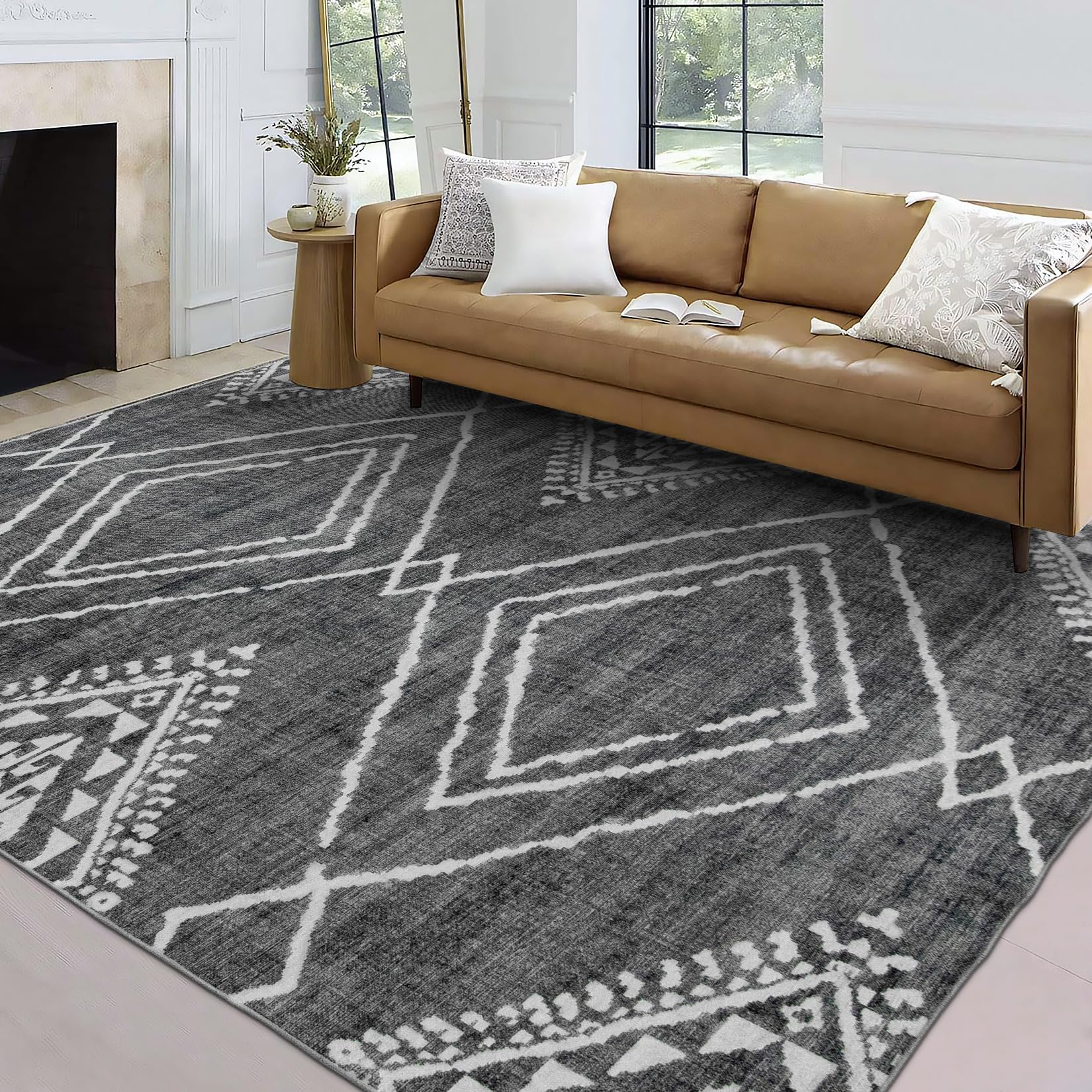 ReaLife Machine Washable Area Rug - Living Room Bedroom Bathroom ...