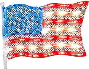 Amazon.com: Impact Innovations Patriotic Lighted Window Decoration ...