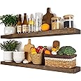 Amazon.com: XWNE Distressed Wood Floating Shelves, 36 inch Rustic Wood Wall Shelves for Bathroom ...